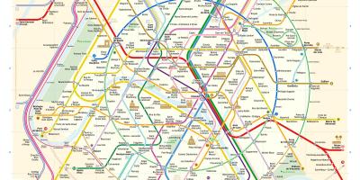 El mapa de parís - Mapas de París (Île-de-France - Francia) - Tren